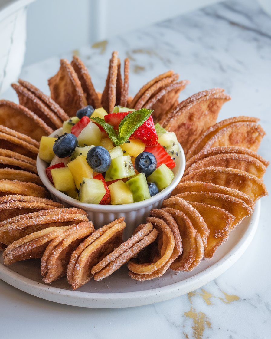 Sweet Cinnamon Churro Chips & Vibrant Fruit Salsa Recipe ...